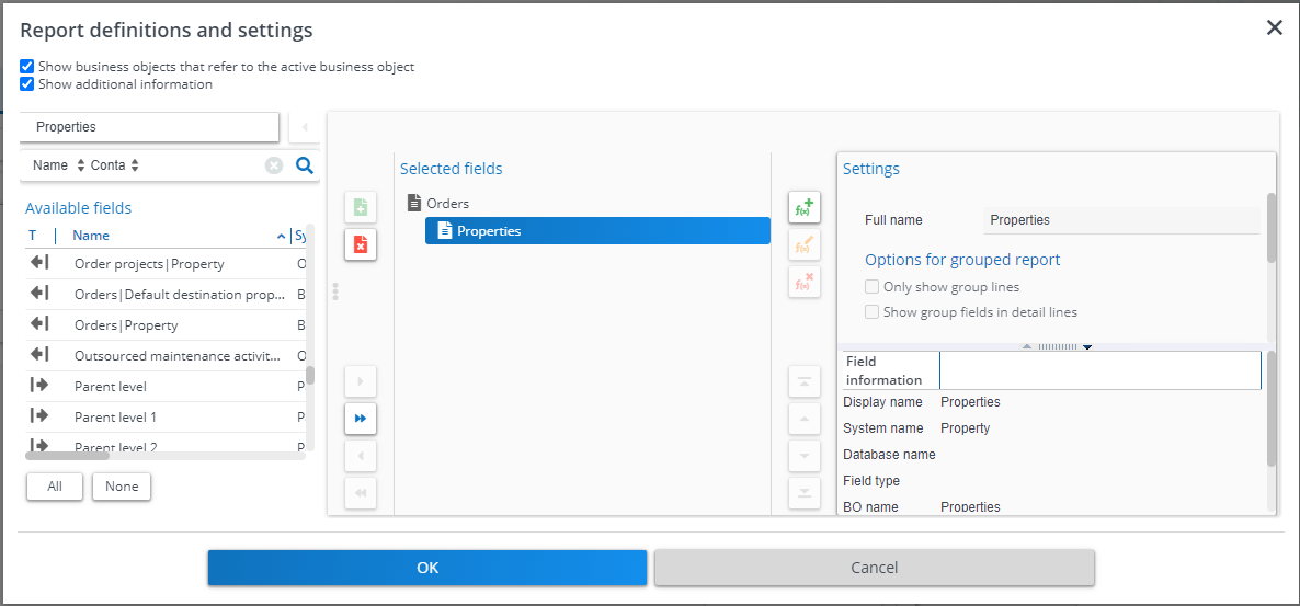Including sub reports in your report definition