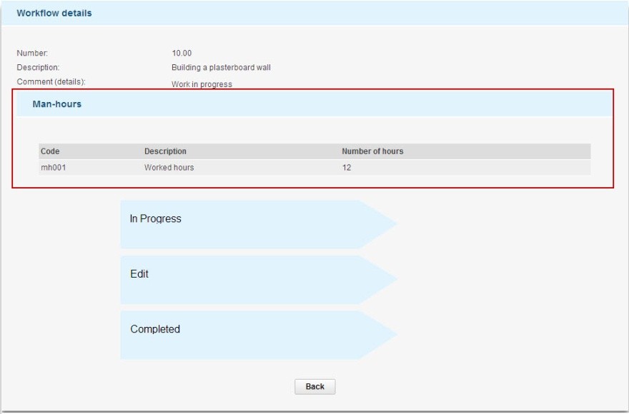 Workflow details - configuration